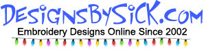 Free Machine Embroidery Designs on Designsbysick.com